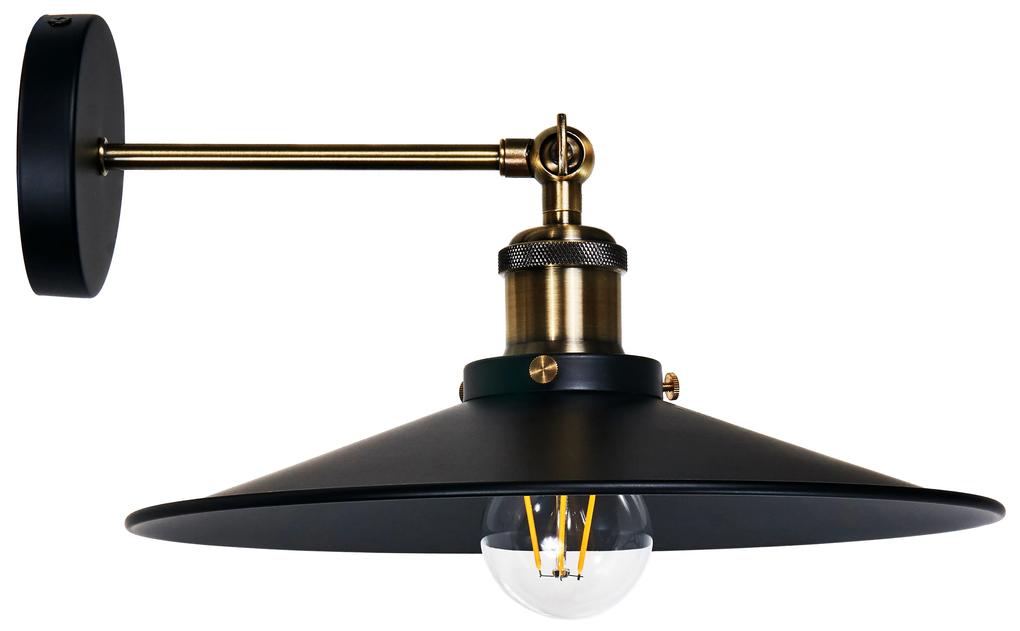 BERGE LED nástěnná lampa - B7178 - 30cm - 1xE27 - černá