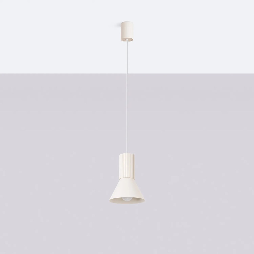 Sollux Lighting Závěsná lampa ESTRIA 1 béžová