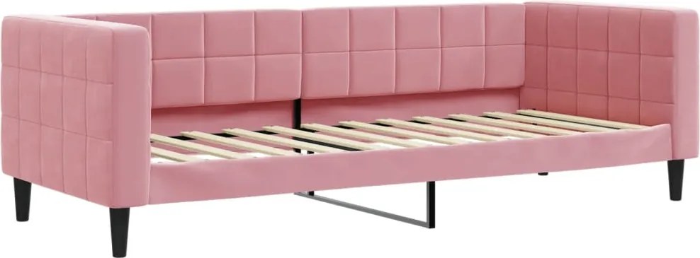 Válenda s přistýlkou a zásuvkami růžová 80 x 200 cm samet 3196735