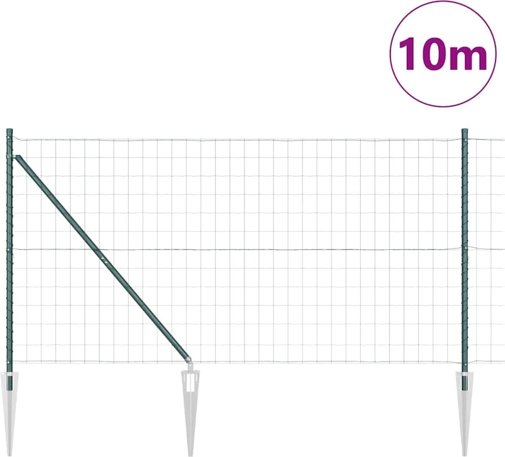 Evropský plot se hroty 10 x 1,2 m Ocel potažená PVC Zelená 3350564