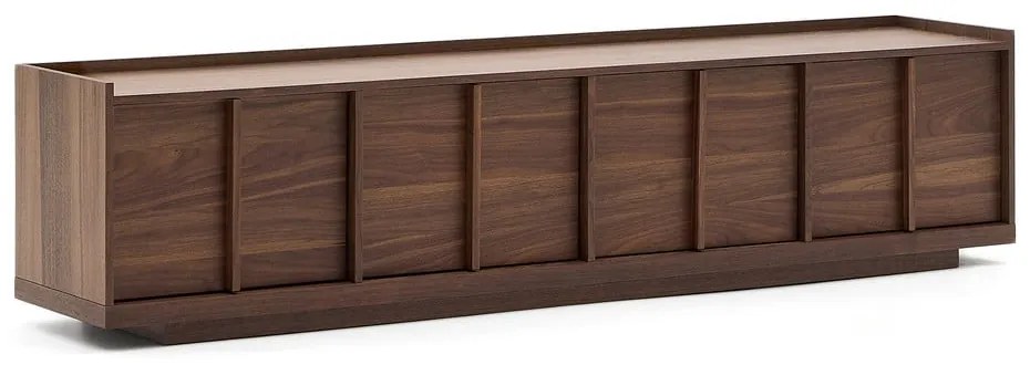 Hnědý TV stolek v dekoru ořechu 200x47x40 cm Onix – Kave Home