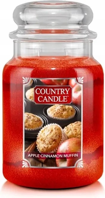 Apple Cinnamon Muffin – Country Candle – velká vonná svíčka se 2 knoty