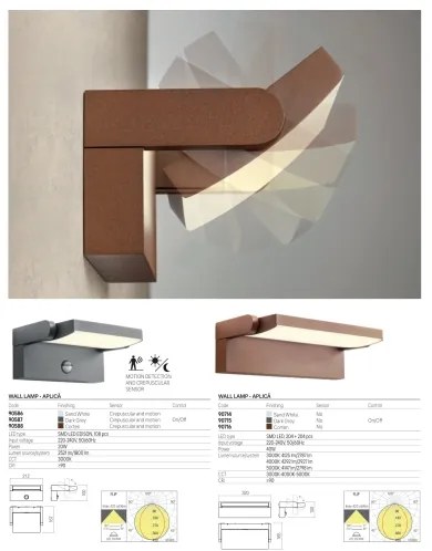 Redo 90715 - LED Venkovní nástěnné svítidlo FLIP LED/40W/230V IP54 antracit