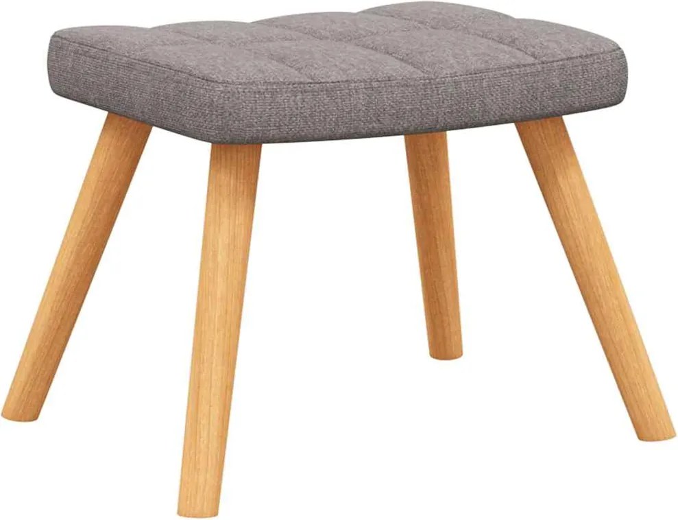 Relaxační křeslo se stoličkou taupe textil 327939