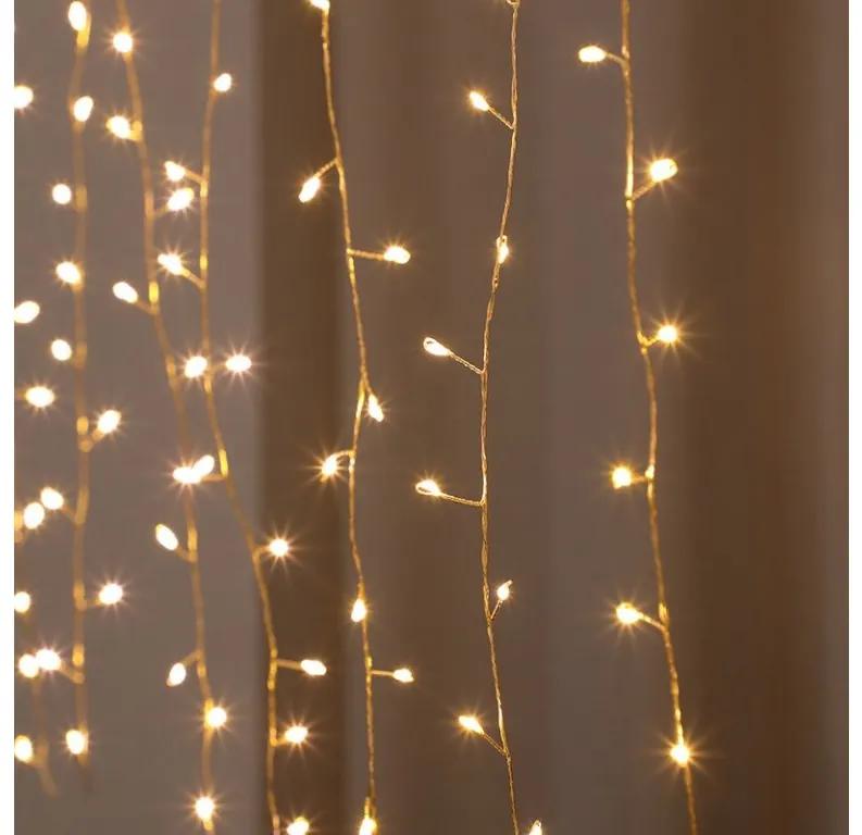 Vánoční LED světelný mikro závěs - 3m, 200 LED, různé barvy na výběr Barva: Teplá bílá