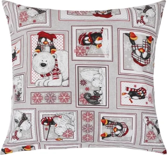 Bellatex Polštářek VÁNOCE Patchwork zimní