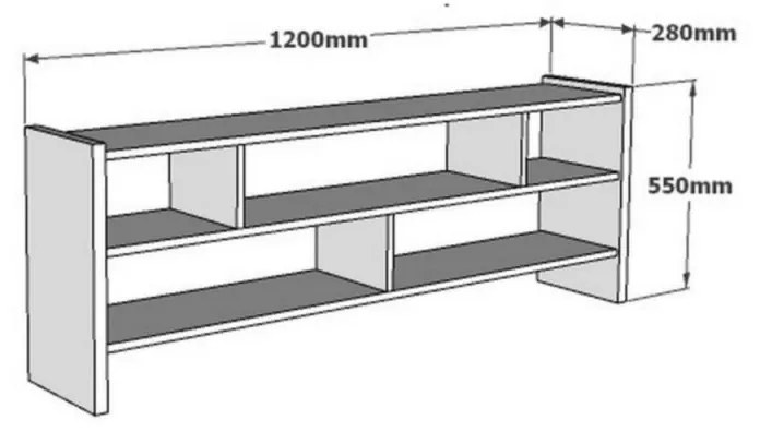 TV stolek PERA 120 cm bílý