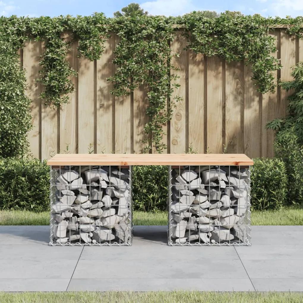 Zahradní lavice gabionový design 103x44x42 cm masivní borovice