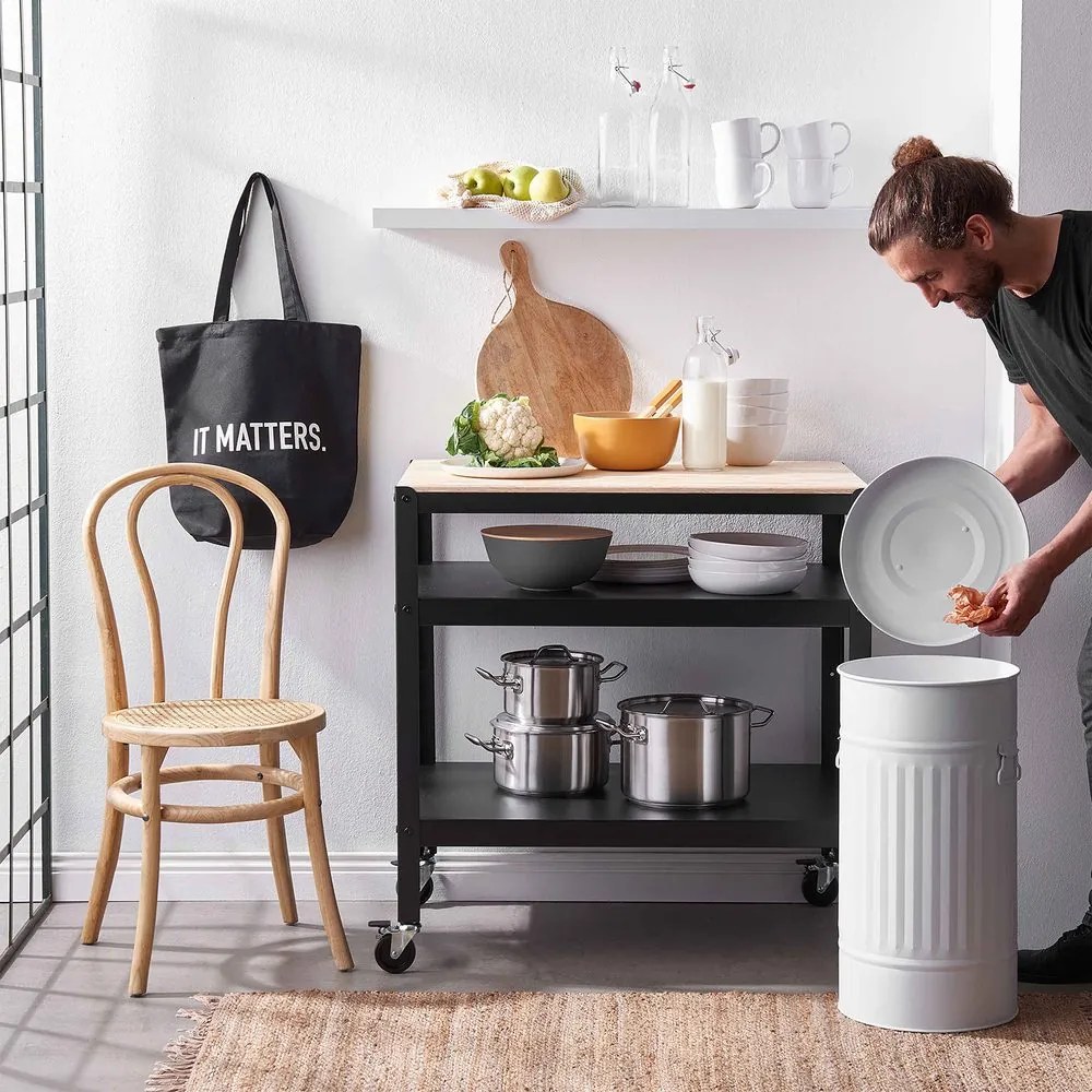 ZINC Odpadkový koš "Oskar" 40 l - bílá