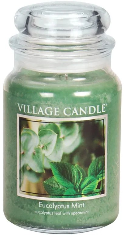 Village Candle – vonná svíčka Eucalyptus Mint (Eukalyptus a máta), 602 g