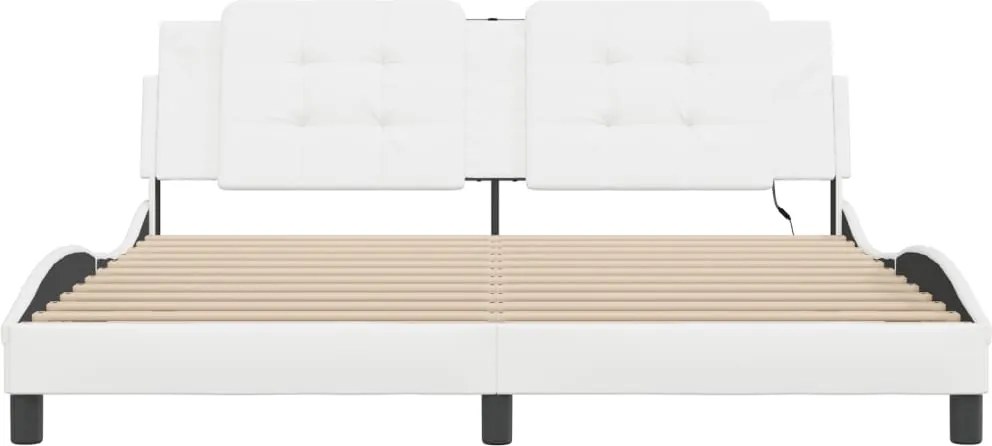 Rám postele s LED bez matrace Zadar bílý 180 x 200 cm 3214125