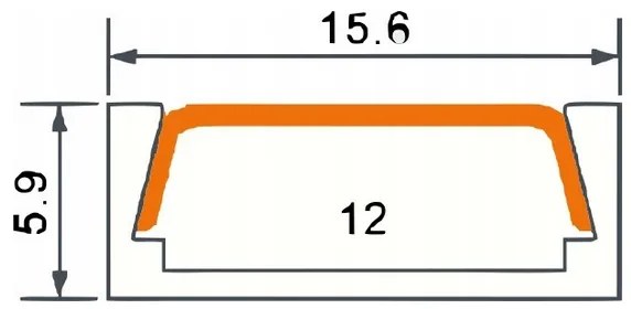 ECOLIGHT LED hliníkový profil 2m pro povrchovou montáž - SADA