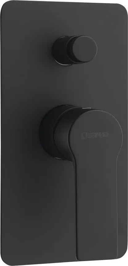 Sapho Sapho, PAX podomítková sprchová baterie, 2 výstupy, černá matná, XA42/15