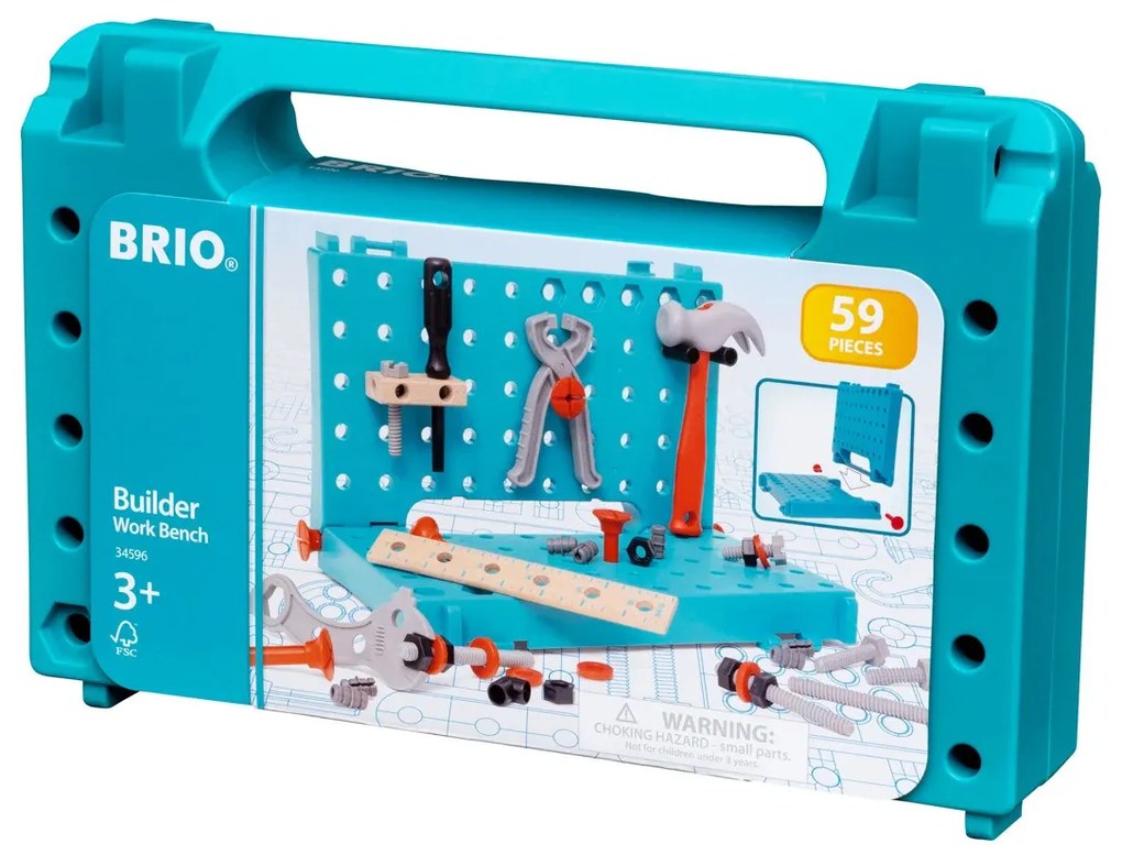Brio Builder - pracovní stůl s nářadím - 59 ks