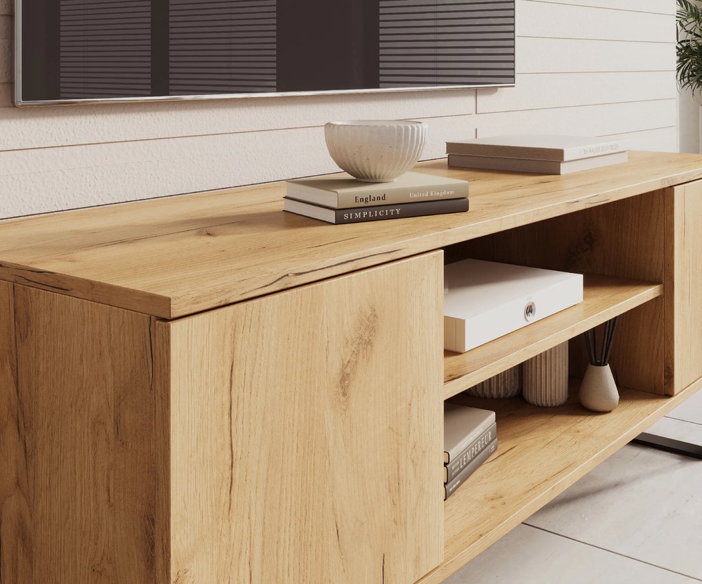 ADRK Furniture Skříňka RTV Lofter 135 cm RTV-LOF-OC-135