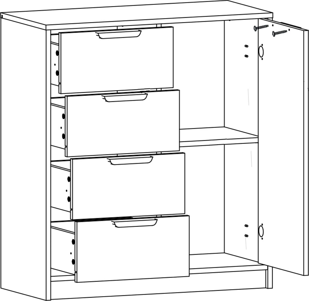 Sconto Komoda CANYON CN5 dub artisan/antracit