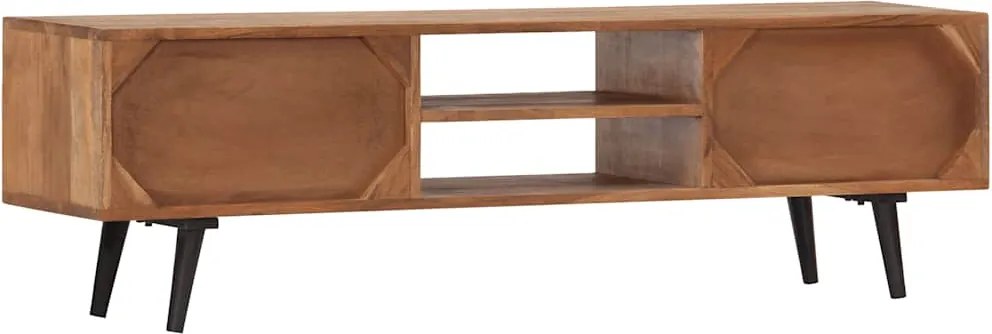 TV stolek 140 x 30 x 40 cm masivní akáciové dřevo 247682