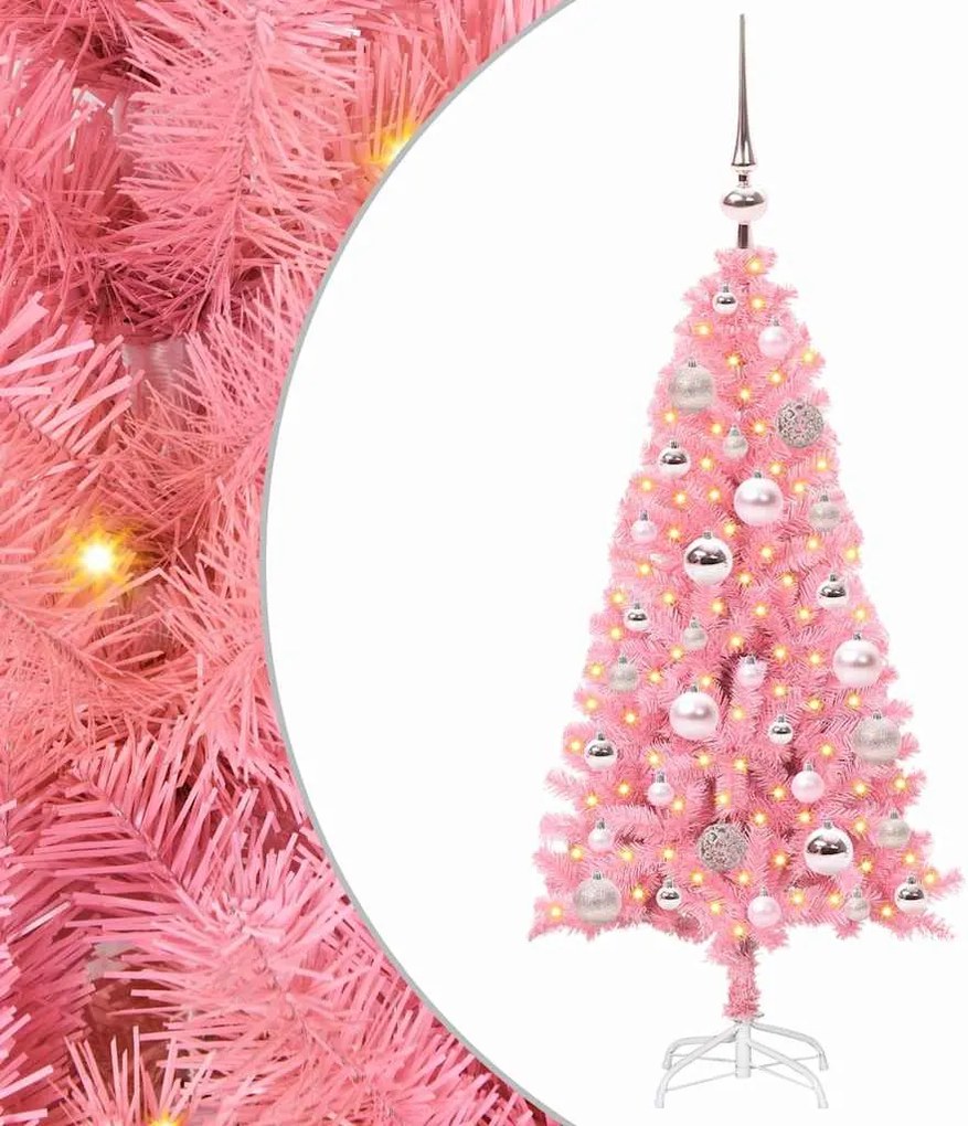 Vánoční stromeček Růžová 120 cm PVC 3396409