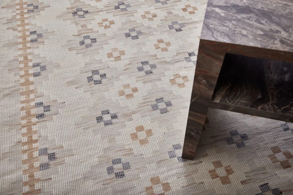 Diamond Carpets India, Ručně vázaný kusový koberec Sultan DESP P87 Ivory White Gold, 200x290, béžová, vícebarevná, chodba / předsíň