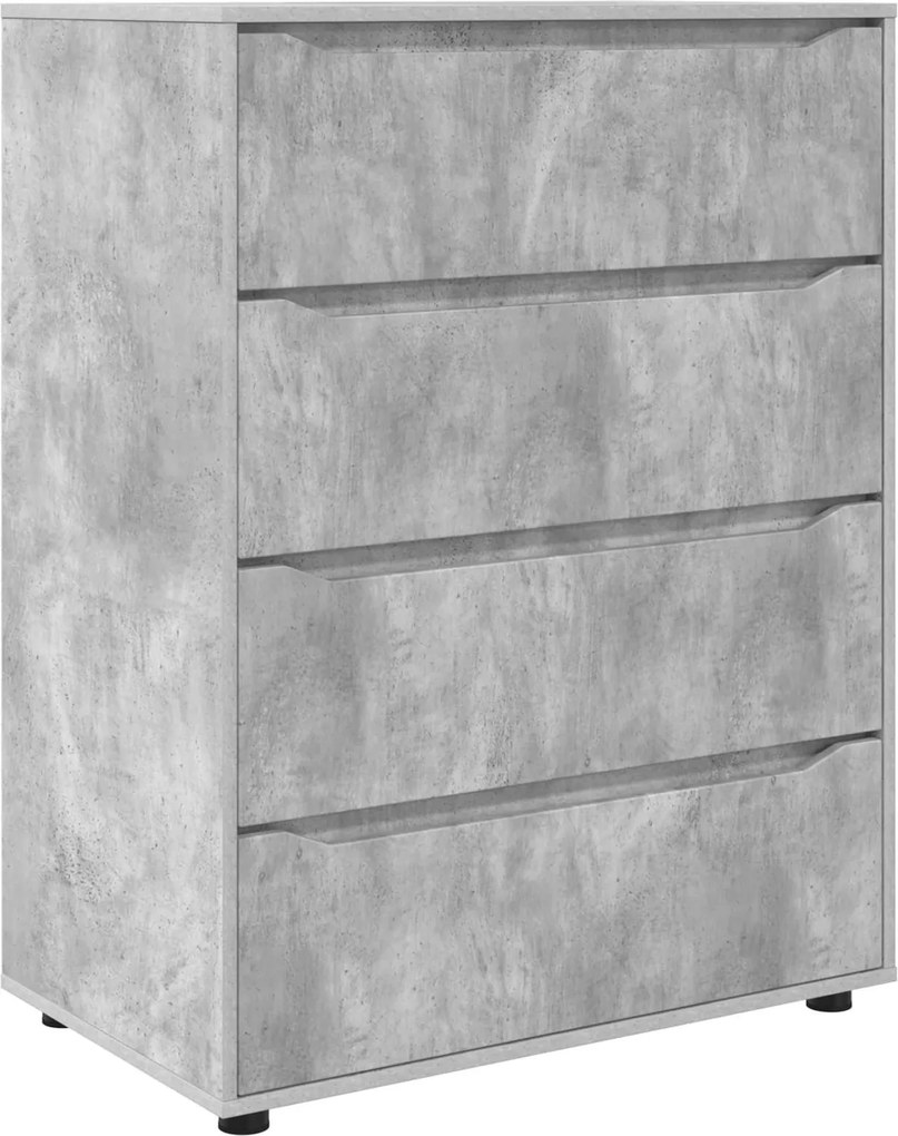 Úložné skříně 80 x 48 x 105 cm Kompozitní dřevo Betonově šedá 3406228