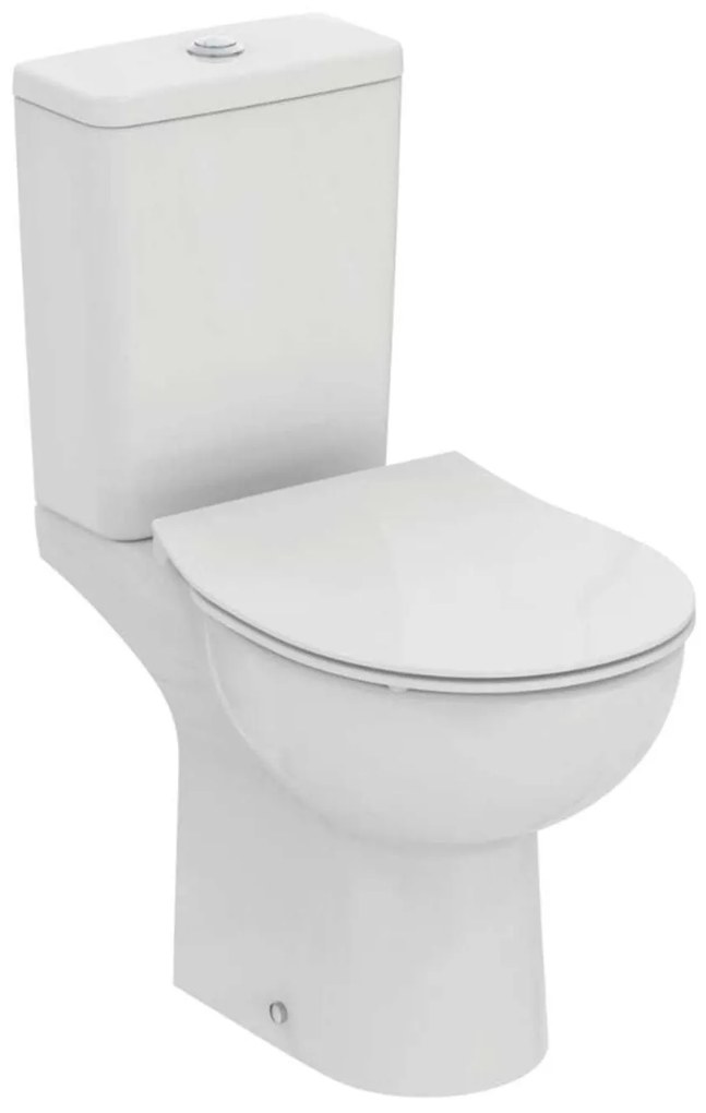 Ideal Standard Eurovit+ - WC kombi se sedátkem SoftClose, vario odpad, spodní napouštění, RimLS+, bílá W007501