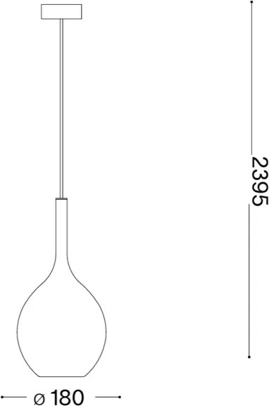 Ideal Lux - Lustr na lanku KALIQUE 1xE27/42W/230V pr. 18 cm kouřová béžová