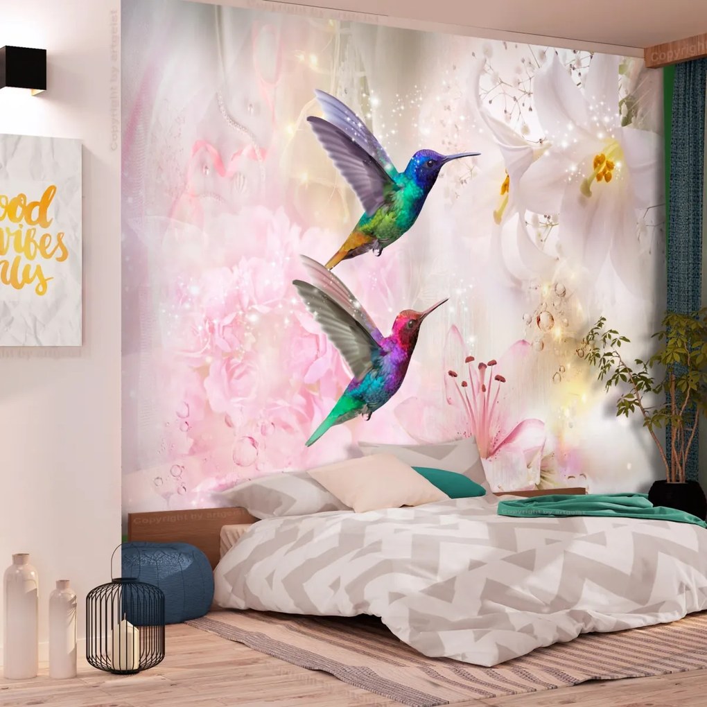 Fototapeta - Colourful Hummingbirds (Pink)