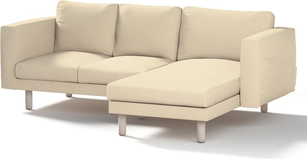 Potah na pohovku IKEA Norsborg 3-místná se šezlongem barva krémová látka lesklé, pletený vzor