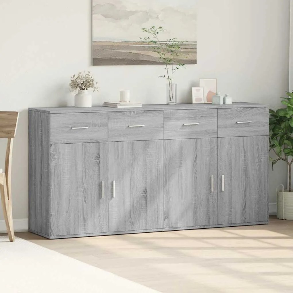 Příborníky 2 ks šedé sonoma 79 x 38 x 80 cm kompozitní dřevo 3276621