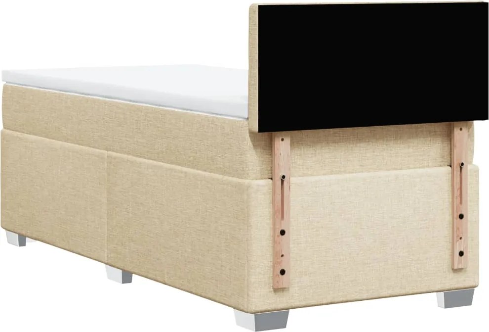 Box spring postel s matrací krémová 80 x 200 cm textil 3285734