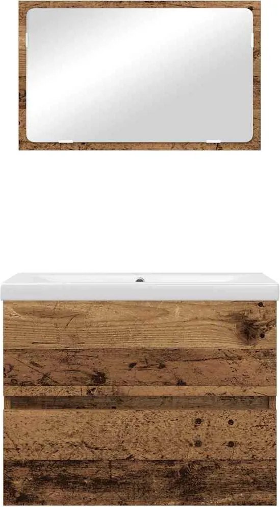 Sada koupelnového nábytku 3 ks Staré dřevo 60 x 38,5 x 45 cm 3393501