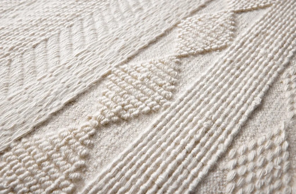 Ručne viazaný kusový koberec Winter DESP P88 Mohair White, 200x290, biela, obývacia izba, Diamond Carpets India