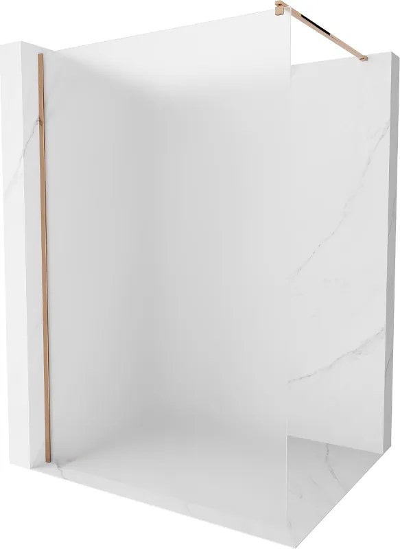 Mexen Kioto sprchová zástěna 120x200 cm 8 mm, profil růžové zlato, sklo efekt námrázy, 800-120-101-60-30