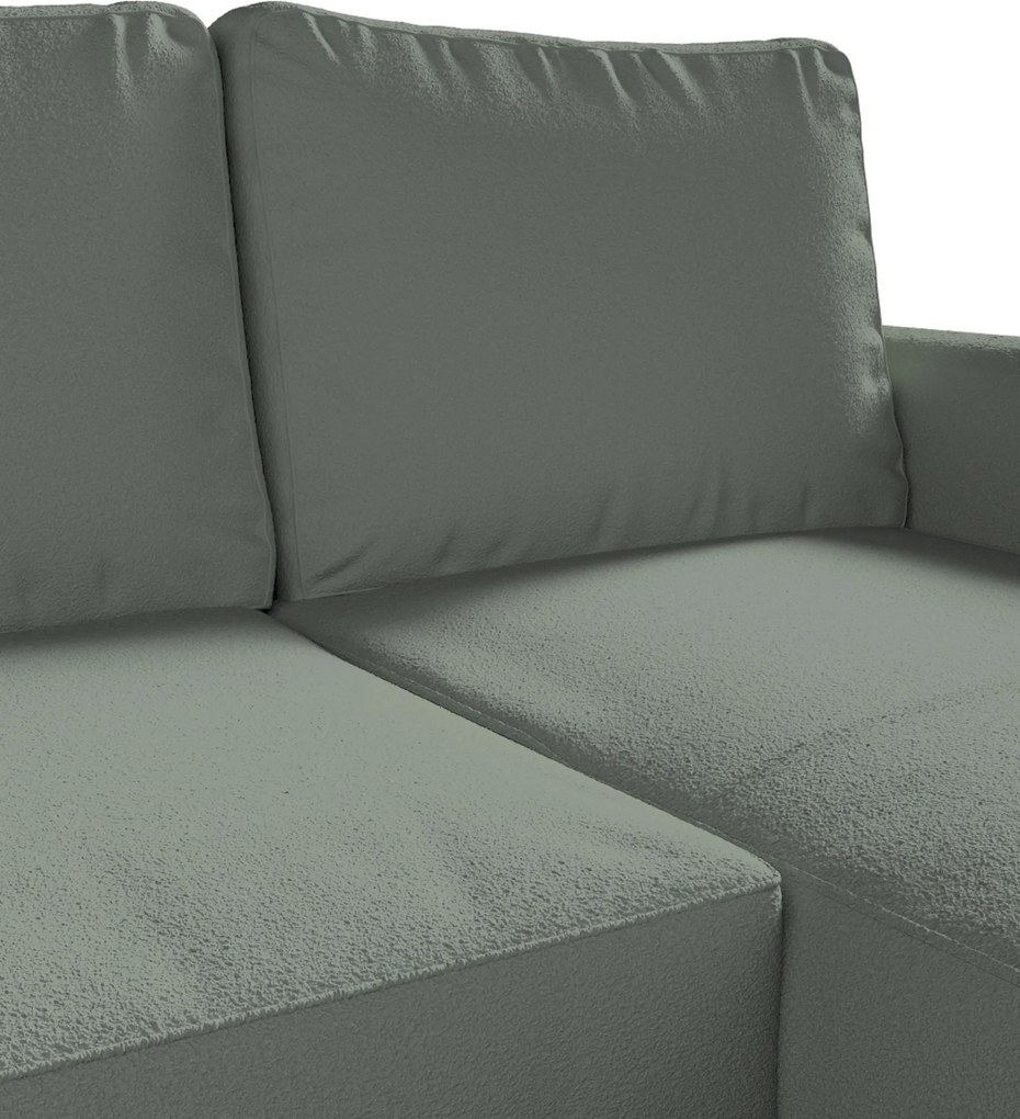 Potah na pohovku IKEA Backabro rozkládací se šezlongem barva zelená látka pletený vzor