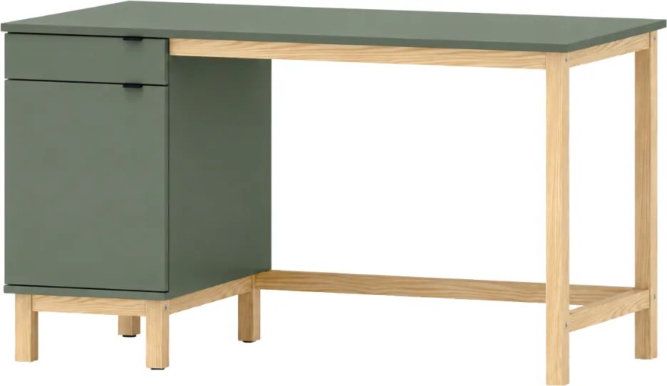Psací stůl MODEL se šuplíkem a skříňkou do dětského pokoje Zvolte barvu: Světle modrá s bílým úchytem, Zvolte rozměr: 100x60 cm, Zvolte stranu: Levá