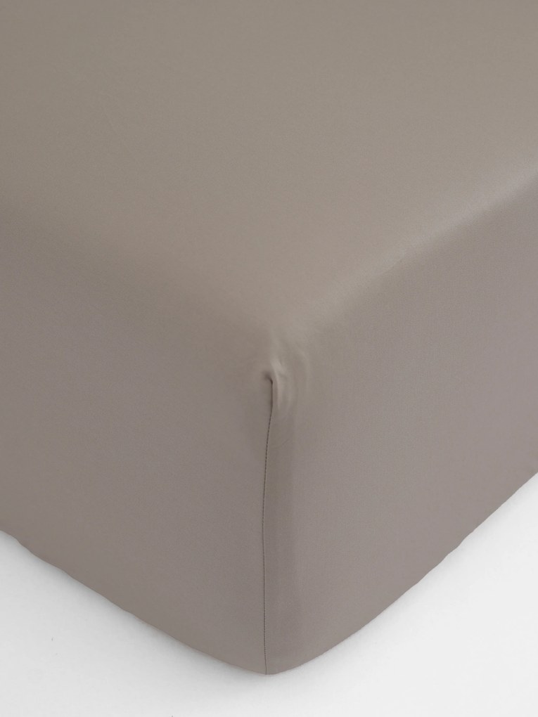 MK Lůžkoviny Saténové prostěradlo Diana 120 × 200 cm - šedohnědá