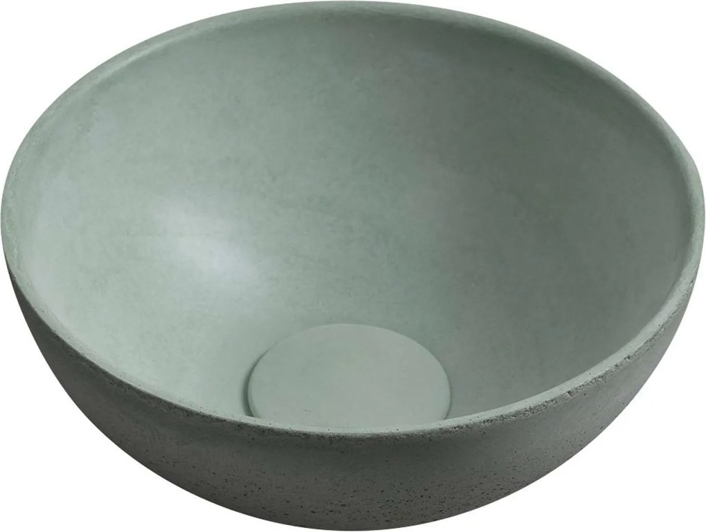 Sapho Small - Umývátko na desku Minor, průměr 26 cm, bez přepadu, bez otvoru pro baterii, matná zelená MR26023