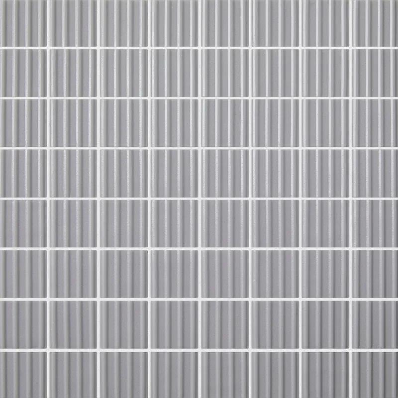 Hisbalit Skleněná mozaika šedá 3D Mozaika ALUMINIO 4x4 (32x32) cm - 40ALUM