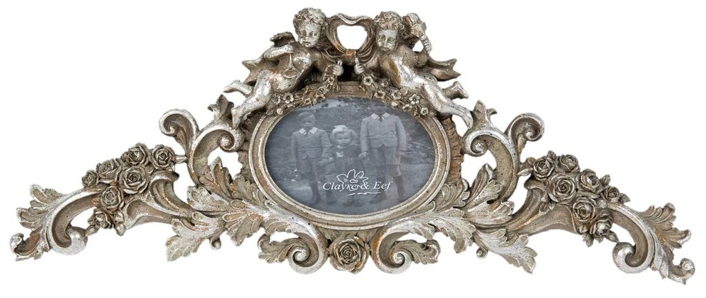 Antik fotorámeček s andílky a ornamenty - 47*3*18 cm / 8*12 cm