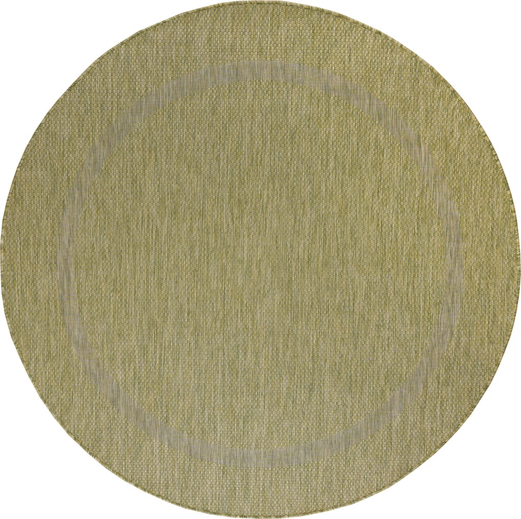 Ayyildiz, Kusový koberec Relax 4311 Green kruh, 120x120 (průměr) kruh, zelená, chodba / předsíň
