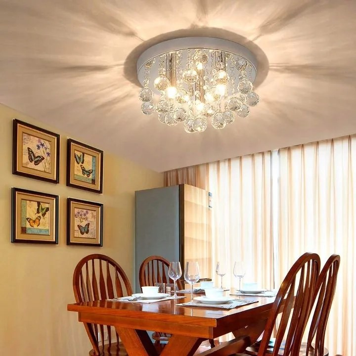 Toolight - Křišťálová stropní lampa Glamour 3xE14 392179, OSW-04005