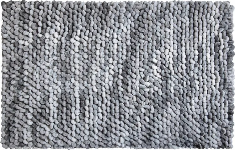 LineaDue PUNTO - Koupelnová předložka stříbrná šedá Rozměr: 50x60 cm