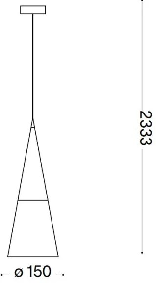 Ideal Lux - LED Lustr na lanku CONO 1xGU10/7W/230V pr. 15 cm mosaz