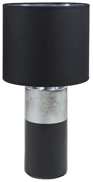 Černá stolní lampa se základnou ve stříbrné barvě Santiago Pons Reba