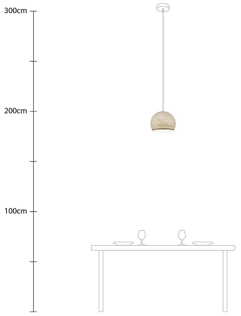 creative cables Závěsná lampa se stínidlem kupole z PE vlákna, polyester Barva: Hořčicová žlutá, Průměr: XS - Ø 25 Cm