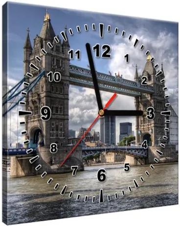 Tištěný obraz s hodinami Most na Temži Londýn 30x30cm ZP480A_1AI
