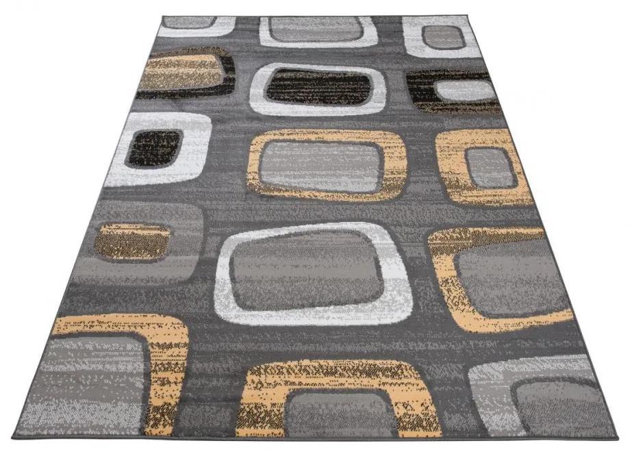 Kusový koberec PP Candy šedožlutý 120x170cm