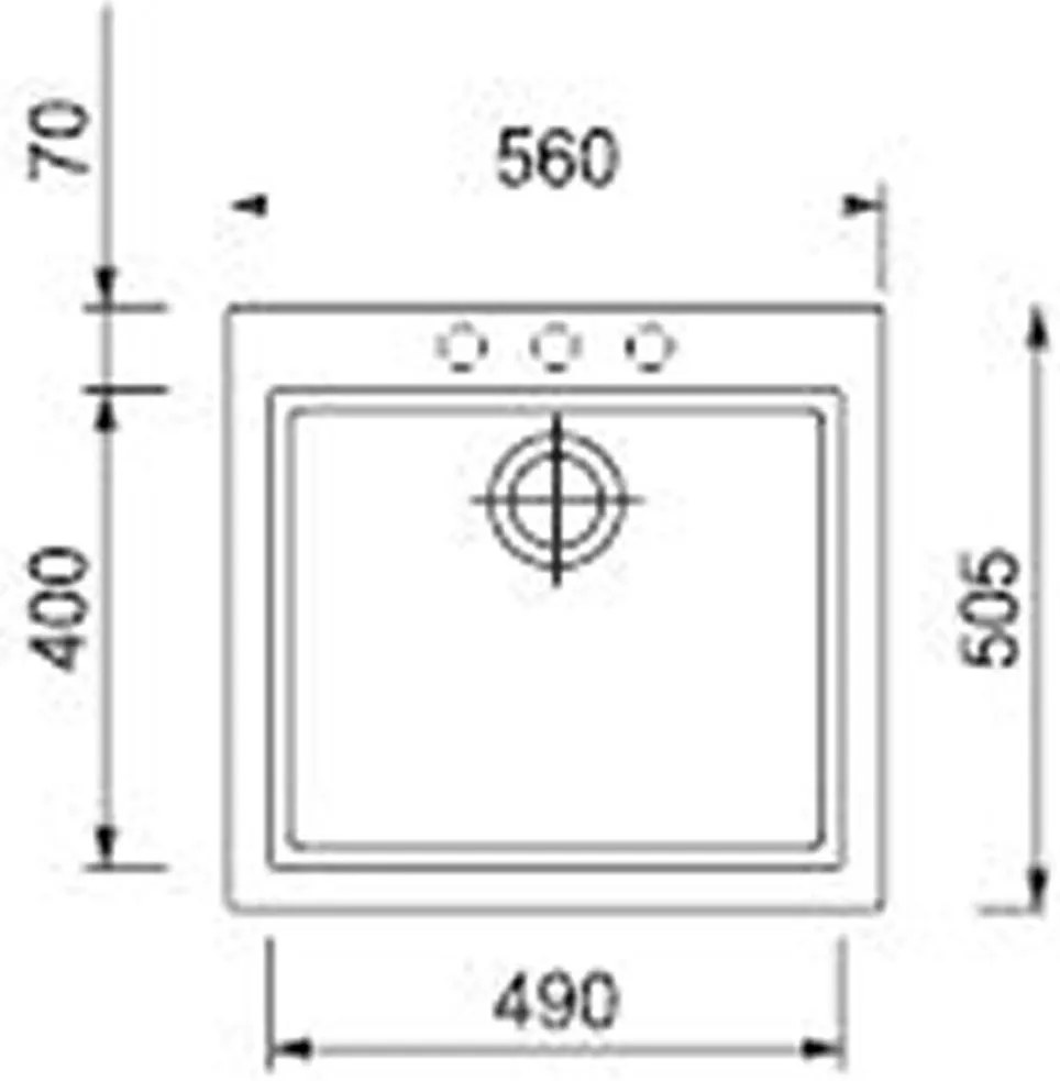 Set Sinks CUBE 560 Milk + baterie Sinks MIX 35 Milk