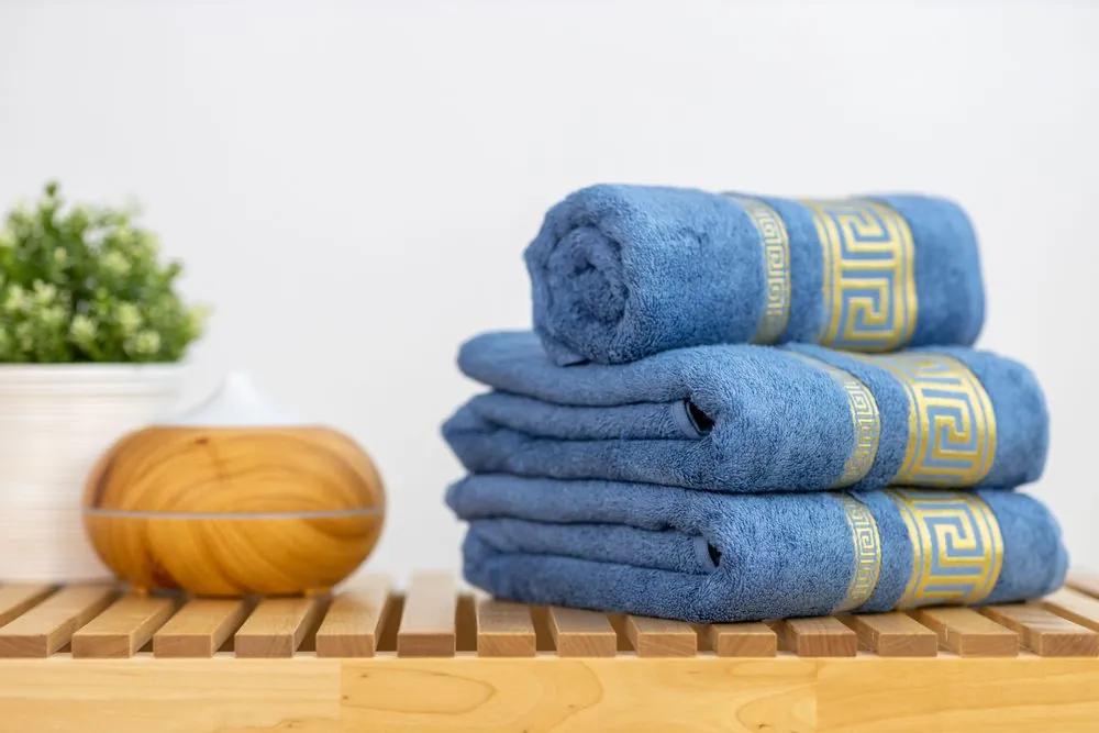 Bambusový ručník a osuška ROME - Modrá