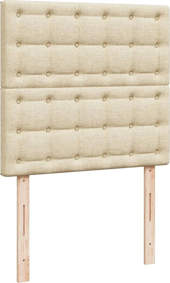 Box spring postel s matrací krémová 80 x 200 cm textil 3291514